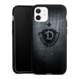 DeinDesign iPhone 12 Handy Silikon H&uuml;lle Case schwarz Handyh&uuml;lle Vintage Sg Dynamo Dresden Official Licensed Product