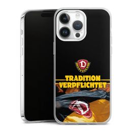 DeinDesign iPhone 14 Pro Max Handy Silikon H&uuml;lle Case transparent Handyh&uuml;lle Sgd Sg Dynamo Dresden Merchandise Silikon Case