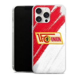 DeinDesign iPhone 15 Pro Max Handy Silikon H&uuml;lle Case transparent Handyh&uuml;lle 1. Fc Union Berlin Logo Official Licensed Product Silikon Case
