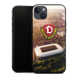 DeinDesign iPhone 14 Plus Handy Silikon H&uuml;lle Case schwarz Handyh&uuml;lle Sgd Sg Dynamo Dresden Stadium
