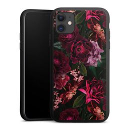 DeinDesign iPhone 11 Handy Premium Silikon H&uuml;lle Handyh&uuml;lle schwarz Case Blossom Flowers Rose Silikon Premium Case