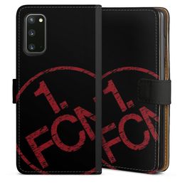 DeinDesign Galaxy S20 Handy Klapph&uuml;lle Handyh&uuml;lle aus Kunst Leder schwarz Flip Case 1. Fcn Merchandise Texture Sideflip mit Lasche