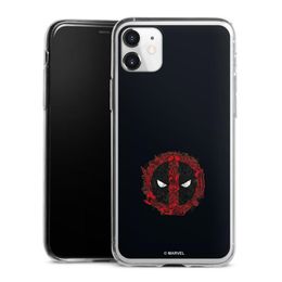 DeinDesign iPhone 11 Handy Slim Case Silikon Handyh&uuml;lle transparent H&uuml;lle extra d&uuml;nn Logo Deadpool Marvel Silikon Slim Case