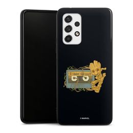 DeinDesign Galaxy A53 5G Handy Silikon H&uuml;lle Case schwarz Handyh&uuml;lle Marvel Groot Guardians Of The Galaxy