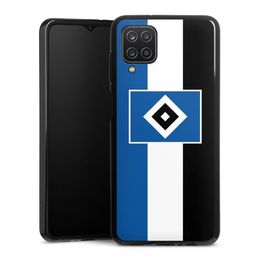DeinDesign Galaxy A12 Handy Silikon H&uuml;lle Case schwarz Handyh&uuml;lle Stripes Hsv Hamburger Sv