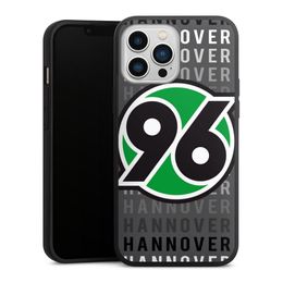 DeinDesign iPhone 13 Pro Max Handy Premium Silikon H&uuml;lle Handyh&uuml;lle schwarz Case H96 Hannover 96 Official Licensed Product Silikon Premium Case
