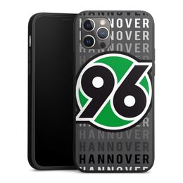 DeinDesign iPhone 12 Pro Handy Premium Silikon H&uuml;lle Handyh&uuml;lle schwarz Case H96 Hannover 96 Official Licensed Product Silikon Premium Case