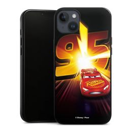 DeinDesign iPhone 14 Plus Handy Silikon H&uuml;lle Case schwarz Handyh&uuml;lle Official Licensed Product Cars Lightning Mcqueen 95
