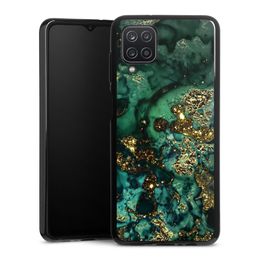 DeinDesign Galaxy A12 Handy Silikon H&uuml;lle Case schwarz Handyh&uuml;lle Muster Glitzer Marble
