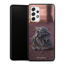 DeinDesign Galaxy A53 5G Handy Silikon H&uuml;lle Case schwarz Handyh&uuml;lle Baby Yoda Star Wars The Child