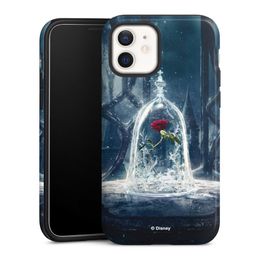 DeinDesign iPhone 12 mini Handy Panzer Handyh&uuml;lle robuste Outdoor H&uuml;lle Schutzh&uuml;lle gl&auml;nzend Rose The Beauty And The Beast Disney Princess Tough Case