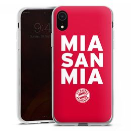 DeinDesign iPhone Xr Handy Silikon H&uuml;lle Case transparent Handyh&uuml;lle Fcb Mia San Mia Fc Bayern M&uuml;nchen Silikon Case