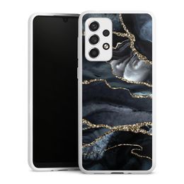 DeinDesign Galaxy A33 5G Handy Silikon H&uuml;lle Case wei&szlig; Handyh&uuml;lle Trends Glitzer Marble Silikon Case