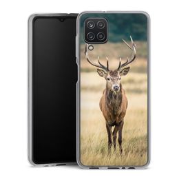 DeinDesign Galaxy A12 Handy Silikon H&uuml;lle Case transparent Handyh&uuml;lle Forrest Deer Meadow Silikon Case