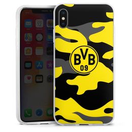 DeinDesign iPhone Xs Max Handy Silikon H&uuml;lle Case transparent Handyh&uuml;lle Borussia Dortmund Merchandise Bvb Silikon Case
