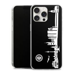 DeinDesign iPhone 15 Pro Max Handy Silikon H&uuml;lle Case transparent Handyh&uuml;lle Eintracht Frankfurt Sge Skyline Silikon Case