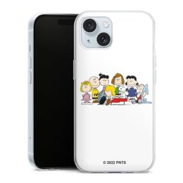 DeinDesign iPhone 15 Handy Silikon H&uuml;lle Case transparent Handyh&uuml;lle Merchandise Peanuts Kindheit Silikon Case