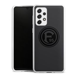 DeinDesign Galaxy A33 5G Handy Silikon H&uuml;lle Case wei&szlig; Handyh&uuml;lle Fortuna D&uuml;sseldorf Logo F95 Silikon Case