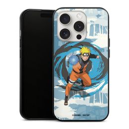 DeinDesign iPhone 15 Pro Handy Slim Case extra d&uuml;nn Silikon Handyh&uuml;lle schwarz H&uuml;lle Official Licensed Product Manga Naruto Shippuden Silikon Slim Case