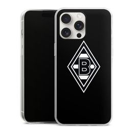 DeinDesign iPhone 15 Pro Max Handy Silikon H&uuml;lle Case transparent Handyh&uuml;lle Borussia M&ouml;nchengladbach Gladbach Coat Of Arms Silikon Case