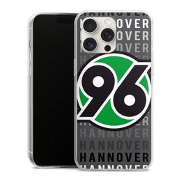 DeinDesign iPhone 15 Pro Max Handy Silikon H&uuml;lle Case transparent Handyh&uuml;lle H96 Hannover 96 Official Licensed Product Silikon Case