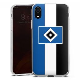 DeinDesign iPhone Xr Handy Silikon H&uuml;lle Case transparent Handyh&uuml;lle Stripes Hamburger Sv Hsv Silikon Case