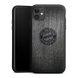DeinDesign iPhone 11 Handy Premium Silikon H&uuml;lle Handyh&uuml;lle schwarz Case Metallic Look Fcb Fc Bayern M&uuml;nchen Silikon Premium Case