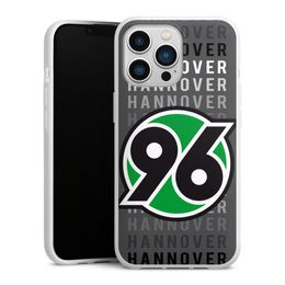 DeinDesign iPhone 13 Pro Handy Silikon H&uuml;lle Case wei&szlig; Handyh&uuml;lle H96 Hannover 96 Official Licensed Product Silikon Case