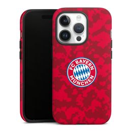 DeinDesign iPhone 14 Pro Handy Panzer Handyh&uuml;lle robuste Outdoor H&uuml;lle Schutzh&uuml;lle matt Camouflage Fcb Fc Bayern M&uuml;nchen Tough Case