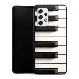 DeinDesign Galaxy A53 5G Handy Silikon H&uuml;lle Case schwarz Handyh&uuml;lle Piano Music Klavier
