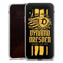 DeinDesign iPhone Xr Handy Silikon H&uuml;lle Case transparent Handyh&uuml;lle Sg Dynamo Dresden Statement Sgd Silikon Case