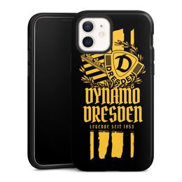 DeinDesign iPhone 12 mini Handy Panzer Handyh&uuml;lle robuste Outdoor H&uuml;lle Schutzh&uuml;lle gl&auml;nzend Sg Dynamo Dresden Statement Sgd Tough Case