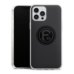 DeinDesign iPhone 13 Pro Max Handy Silikon H&uuml;lle Case transparent Handyh&uuml;lle F95 Fortuna D&uuml;sseldorf Logo Silikon Case