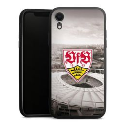 DeinDesign iPhone Xr Handy Premium Silikon H&uuml;lle Handyh&uuml;lle schwarz Case Official Licensed Product Vfb Stuttgart Stadium Silikon Premium Case