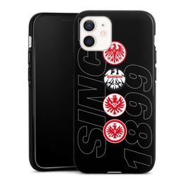 DeinDesign iPhone 12 mini Handy Silikon H&uuml;lle Case schwarz Handyh&uuml;lle Eagle Logo Eintracht Frankfurt