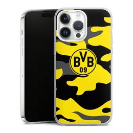 DeinDesign iPhone 14 Pro Max Handy Silikon H&uuml;lle Case transparent Handyh&uuml;lle Borussia Dortmund Merchandise Bvb Silikon Case