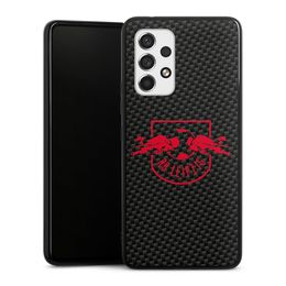 DeinDesign Galaxy A53 5G Handy Silikon H&uuml;lle Case schwarz Handyh&uuml;lle Official Licensed Product Carbon Rb Leipzig