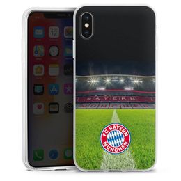 DeinDesign iPhone Xs Max Handy Silikon H&uuml;lle Case transparent Handyh&uuml;lle Stadium Fc Bayern M&uuml;nchen Fcb Silikon Case