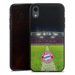 DeinDesign iPhone Xr Handy Silikon H&uuml;lle Case schwarz Handyh&uuml;lle Stadium Fc Bayern M&uuml;nchen Fcb