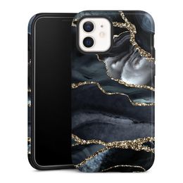DeinDesign iPhone 12 mini Handy Panzer Handyh&uuml;lle robuste Outdoor H&uuml;lle Schutzh&uuml;lle gl&auml;nzend Marble Trends Glitzer Tough Case