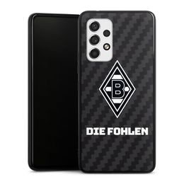 DeinDesign Galaxy A53 5G Handy Silikon H&uuml;lle Case schwarz Handyh&uuml;lle Carbon Borussia M&ouml;nchengladbach Gladbach