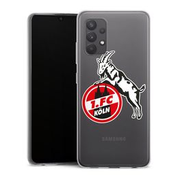 DeinDesign Galaxy A32 4G Handy Silikon H&uuml;lle Case transparent Handyh&uuml;lle Transparent Logo 1. Fc K&ouml;ln Silikon Case