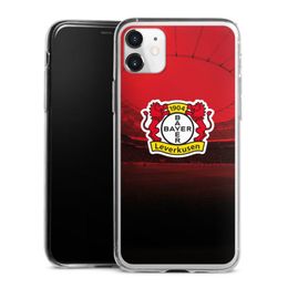 DeinDesign iPhone 11 Handy Slim Case Silikon Handyh&uuml;lle transparent H&uuml;lle extra d&uuml;nn Official Licensed Product Stadium Bayer 04 Leverkusen Silikon Slim Case