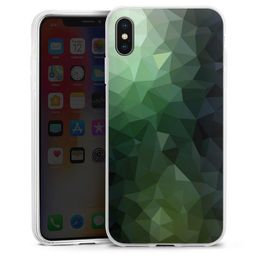 DeinDesign iPhone Xs Max Handy Silikon H&uuml;lle Case transparent Handyh&uuml;lle Tarnmuster Geometric Mosaic Silikon Case