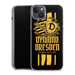 DeinDesign iPhone 14 Plus Handy Silikon H&uuml;lle Case transparent Handyh&uuml;lle Sg Dynamo Dresden Statement Sgd Silikon Case