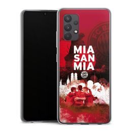 DeinDesign Galaxy A32 4G Handy Silikon H&uuml;lle Case transparent Handyh&uuml;lle Mia San Mia Fcb Fc Bayern M&uuml;nchen Silikon Case