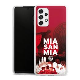 DeinDesign Galaxy A33 5G Handy Silikon H&uuml;lle Case transparent Handyh&uuml;lle Fc Bayern M&uuml;nchen Fcb Mia San Mia Silikon Case