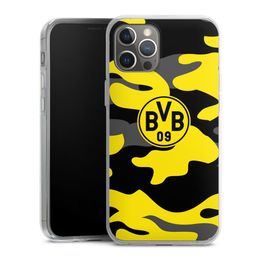 DeinDesign iPhone 12 Pro Max Handy Silikon H&uuml;lle Case transparent Handyh&uuml;lle Borussia Dortmund Merchandise Bvb Silikon Case