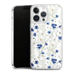 DeinDesign iPhone 14 Pro Max Handy Silikon H&uuml;lle Case transparent Handyh&uuml;lle Flowers Muster Flower Silikon Case
