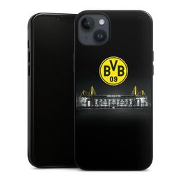 DeinDesign iPhone 14 Plus Handy Silikon H&uuml;lle Case schwarz Handyh&uuml;lle Borussia Dortmund Stadium Bvb